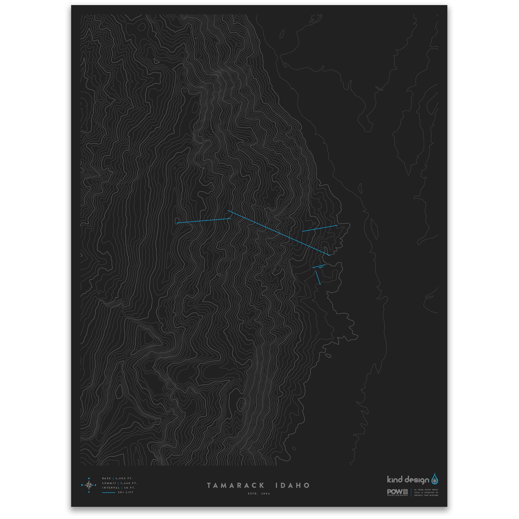 TAMARACK IDAHO - TOPO MAP – Kind Design